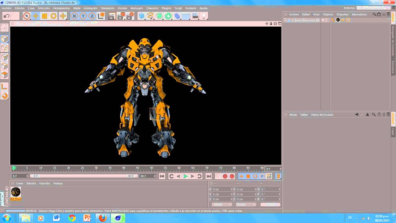 FREE TRANSFORMER BUMBLEBEE WITH TEXTURE | CINEMA 4D R13 2013 - YouTube