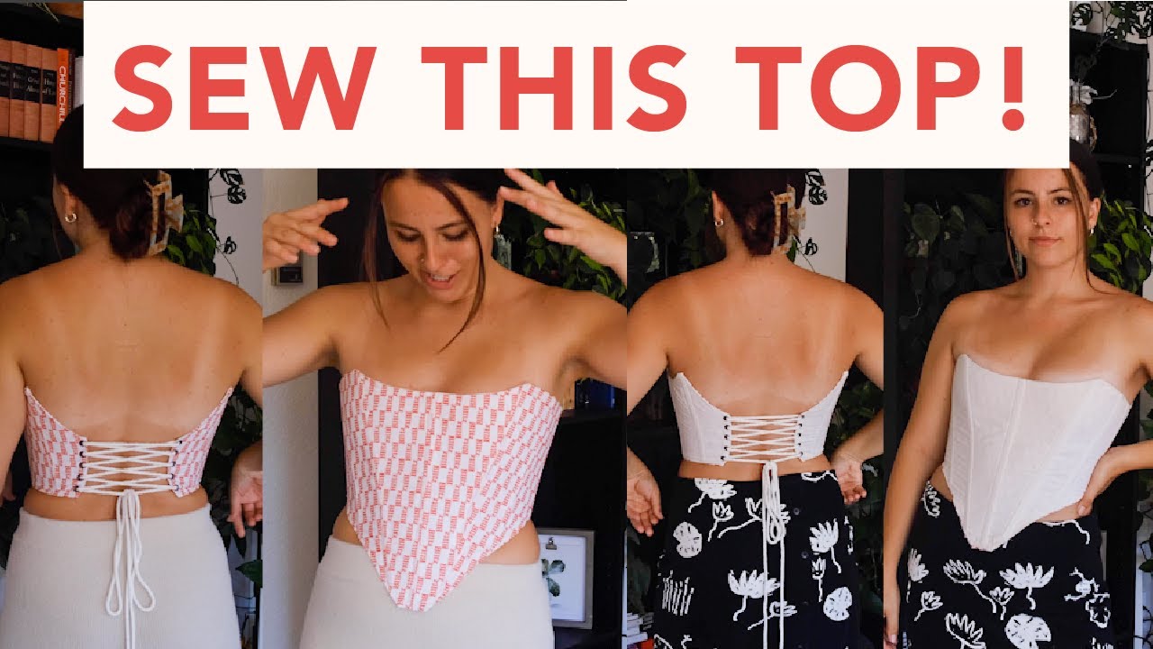 Sew Your Own Corset Top | Free Printable Pattern Included - YouTube