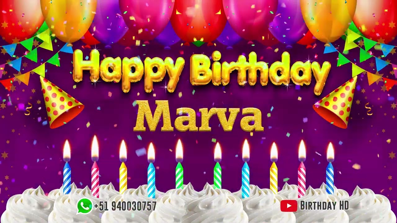 Marva Happy birthday To You - Happy Birthday song name Marva 🎁 - YouTube