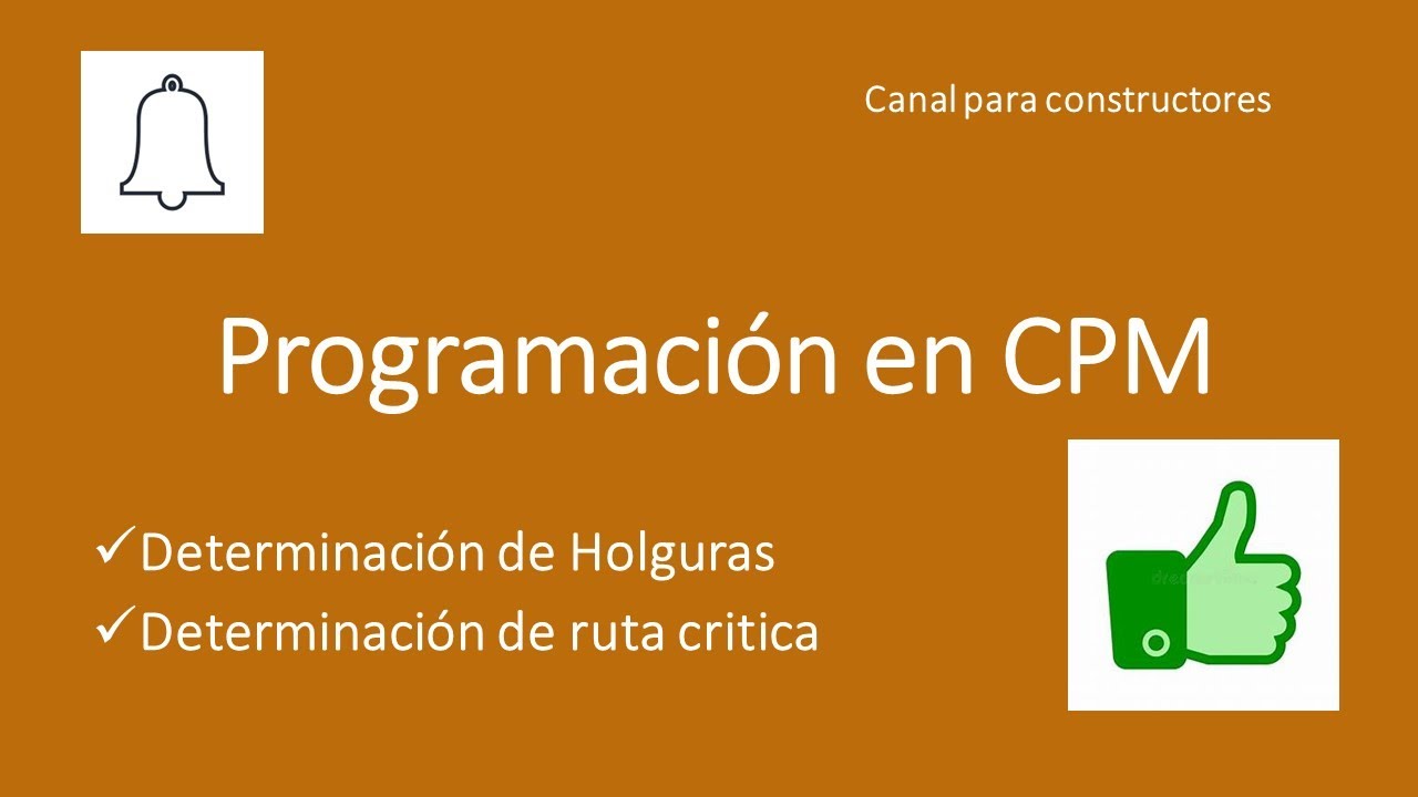 Programación en CPM aplicado a la construcción/vídeo tutorial - YouTube