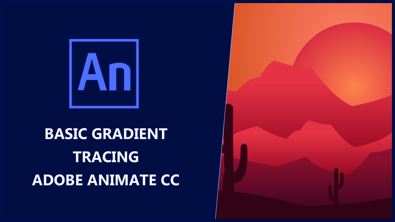 Adobe Animate CC Gradient Background Tracing | 2D Animation full Course ...