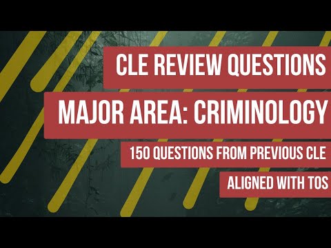 Criminology Review Questions | CLE - YouTube