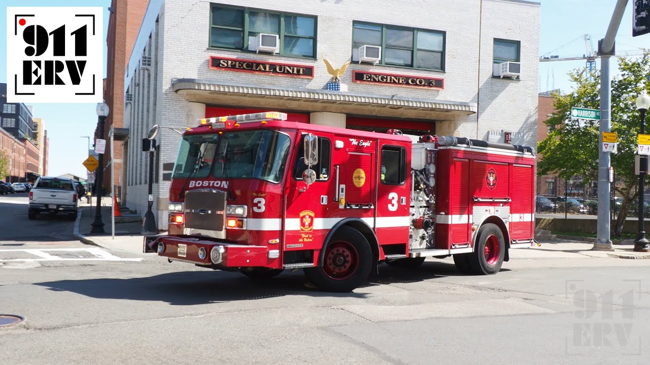 Boston Fire Truck Responding | Engine 3 - YouTube