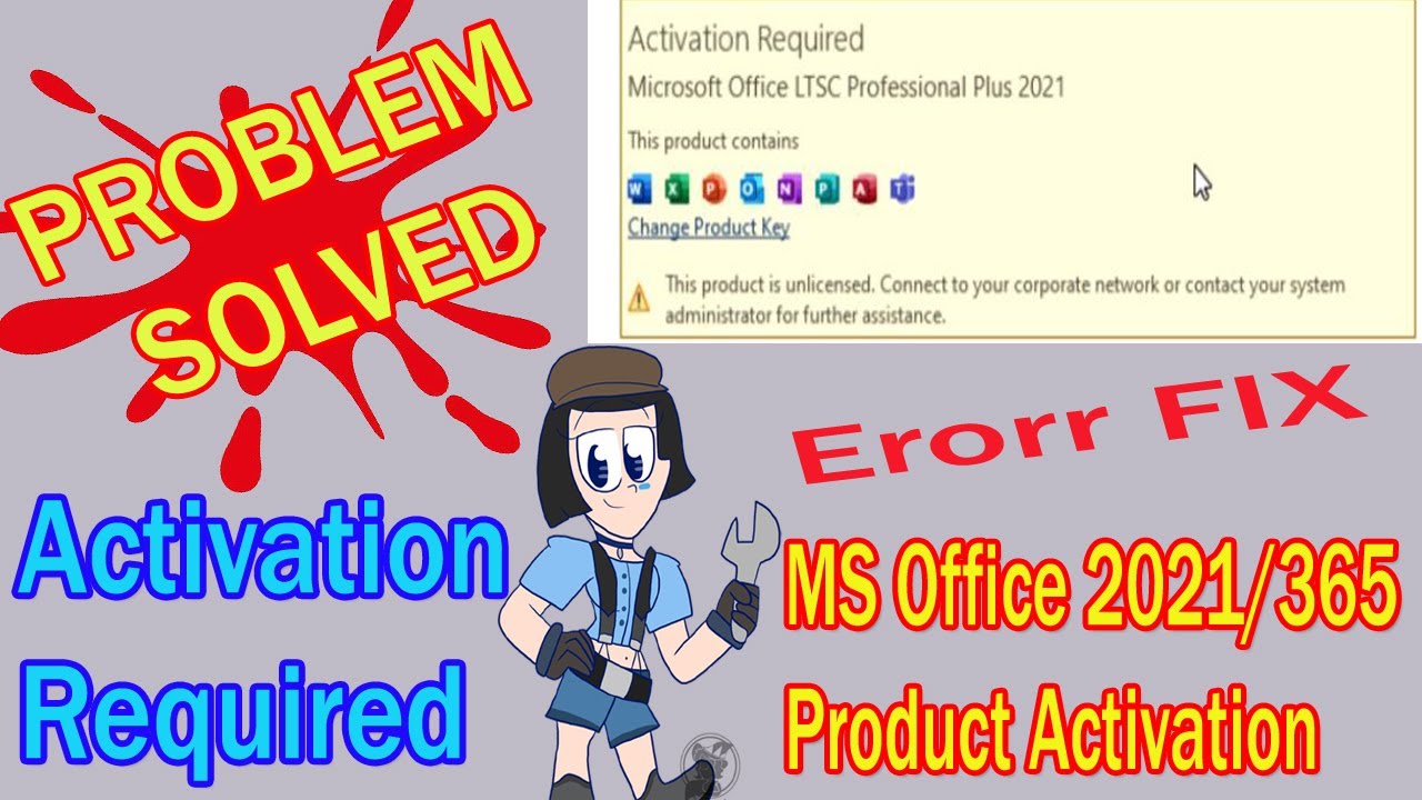 How to Fix Microsoft Office Activation Problem | MS Office 2021/365 ...