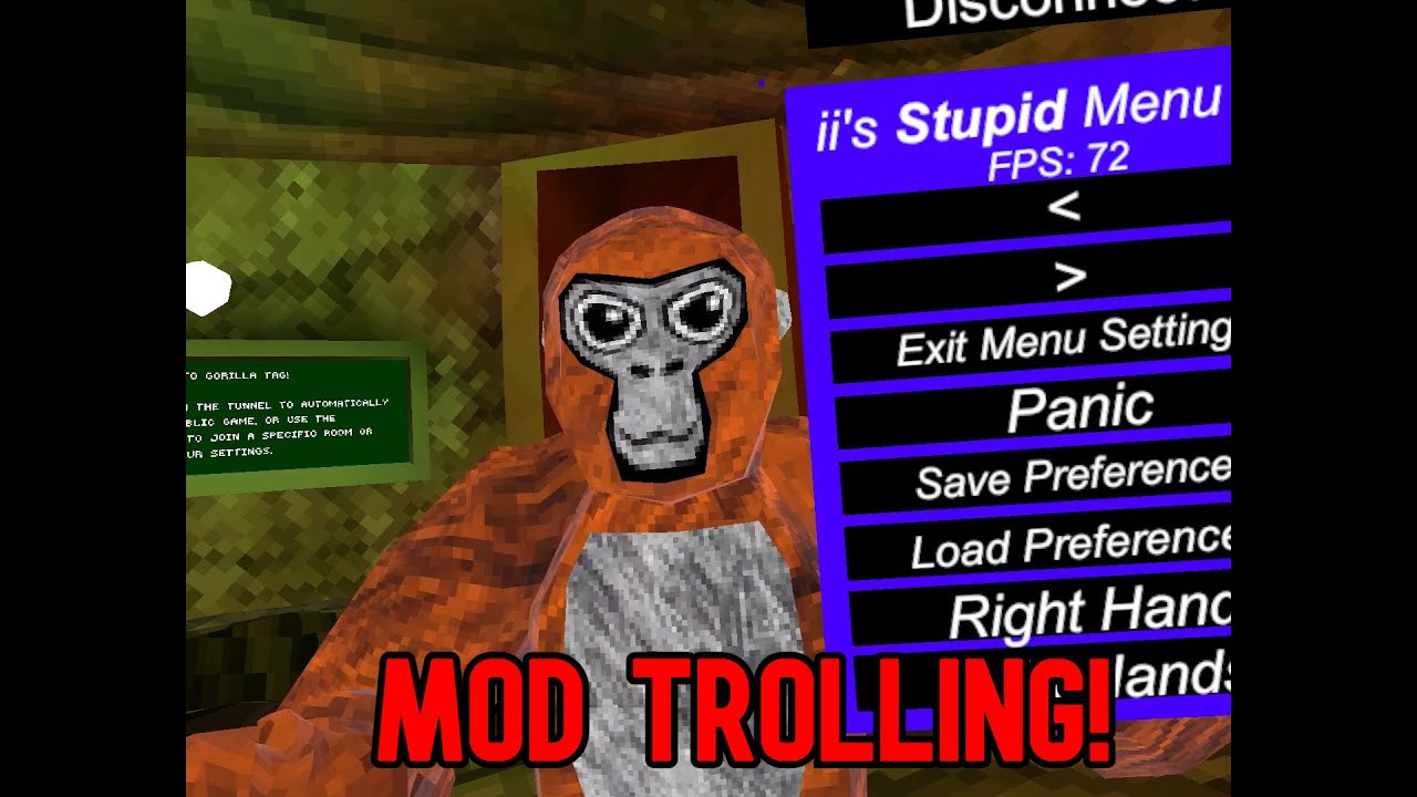 Mod trolling in gorilla tag - YouTube