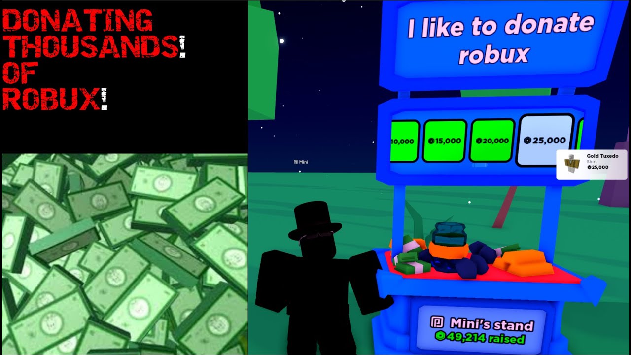 FREE ROBUX GIVEAWAY! LETS GET 100k Donated! Pls Donate Roblox # ...