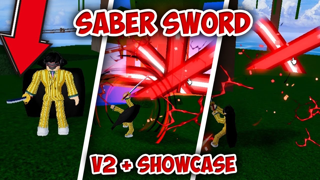 HOW TO GET SABER SWORD⁉️ FULL GUIDE (V2 + Showcase) - ROBLOX Blox Fruit ...
