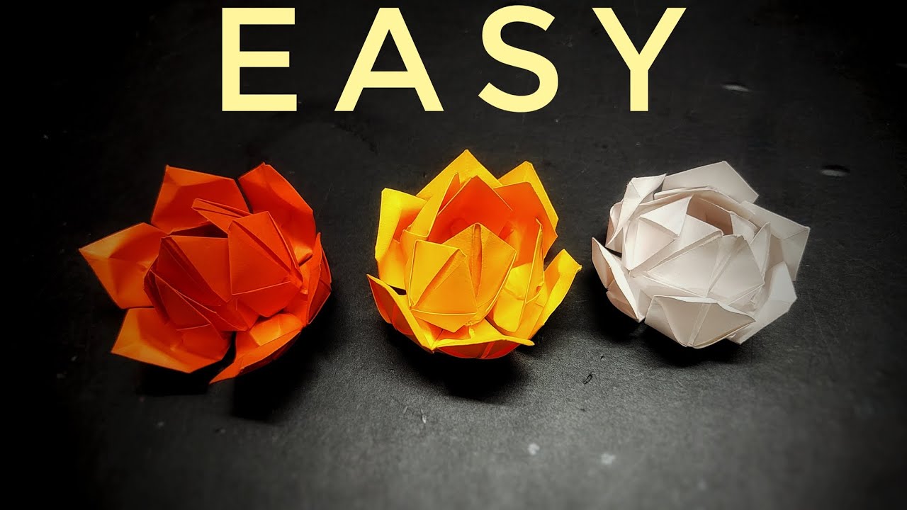 How to Make Origami Lotus | How To Make Flowers With Paper | Easy Lotus ...