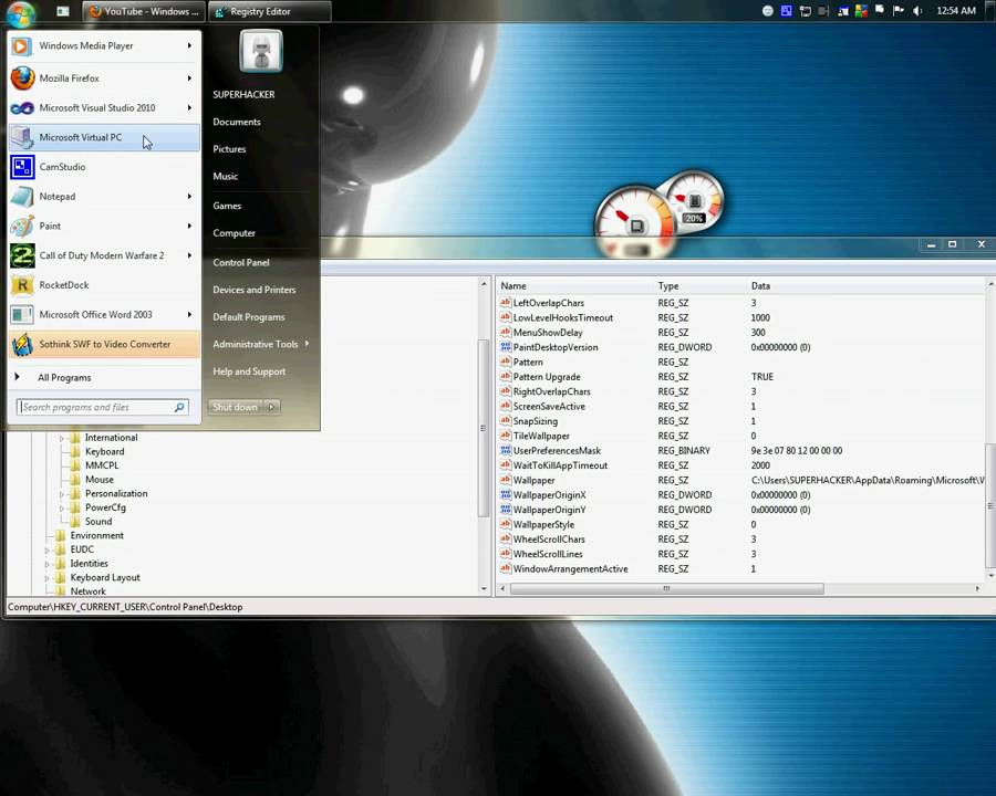Menu Show Delay Hack Windows 7 Speed hacks. Make compters over 15X ...
