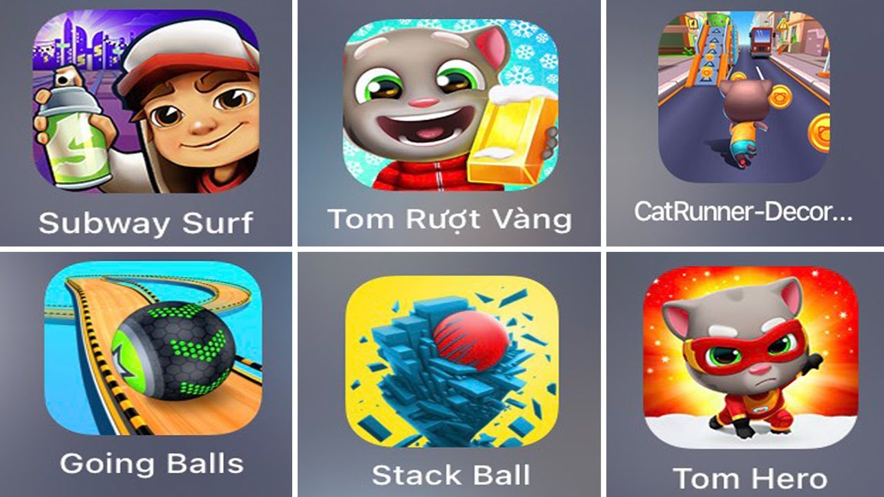 Subway Surf, Cat Runner, Going Balls, Stack Ball, Tom Gold Run - YouTube