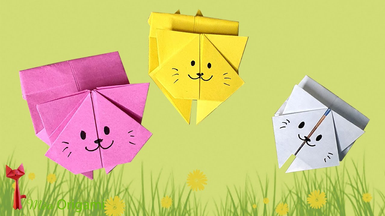 Chú mèo biết nhảy - Origami Jumping Cat - YouTube