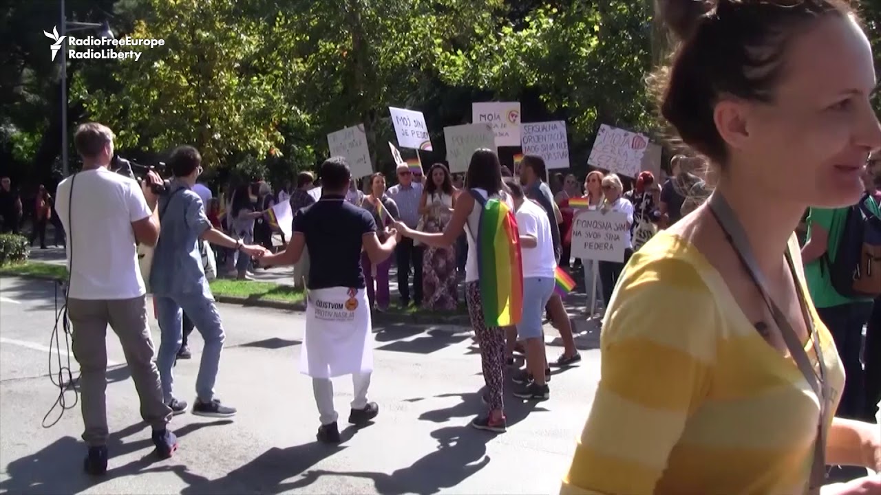 Montenegro's Capital Holds Gay-Pride Parade - YouTube