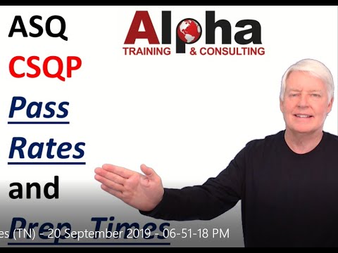 ASQ CSQP Pass Rates and Time Estimates