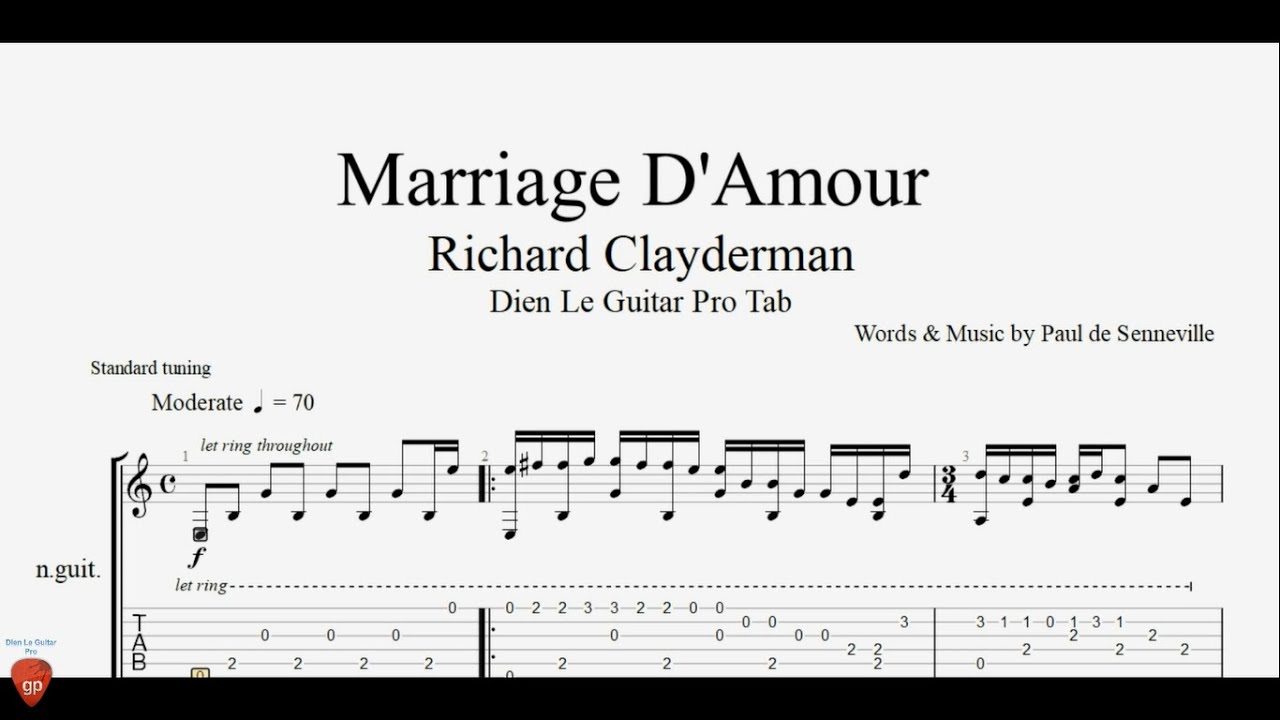 Marriage D'Amour - Guitar Tutorial + TAB - YouTube