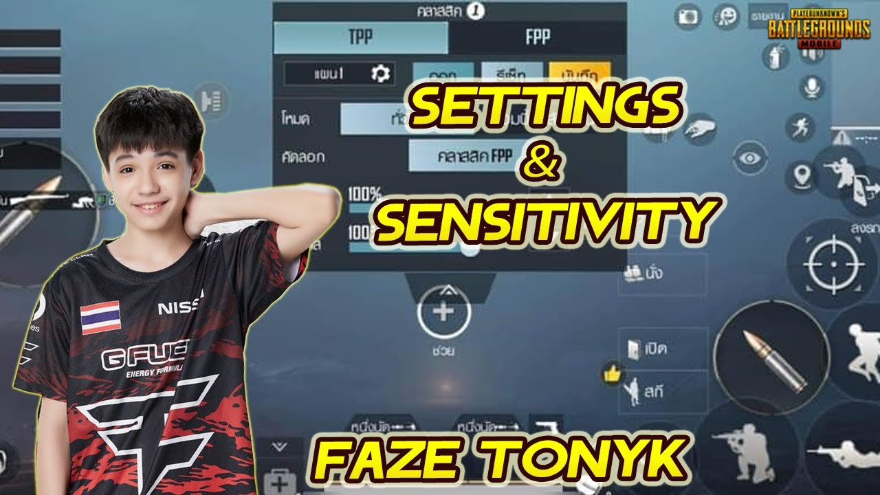 Setting & Sensitivity FaZe TonyK PUBG Mobile - YouTube