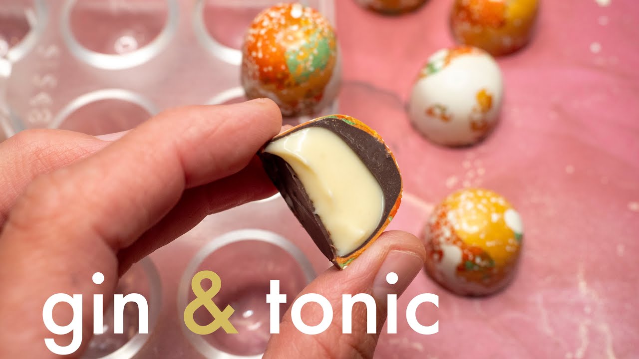 Zesty Twist: Gin and Tonic Ganache Chocolate Bon Bons Recipe - YouTube