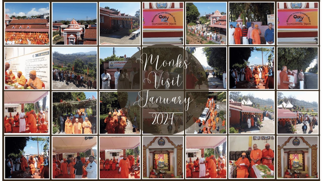 Visit of 150 Monks to Ramakrishna Math, Ooty - YouTube