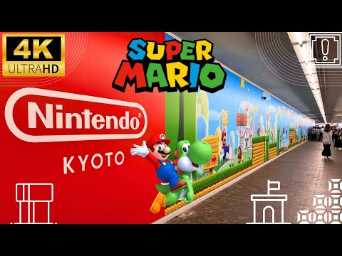 Graphics depicting the world of "Super Mario" posted on Shijo-dori ...