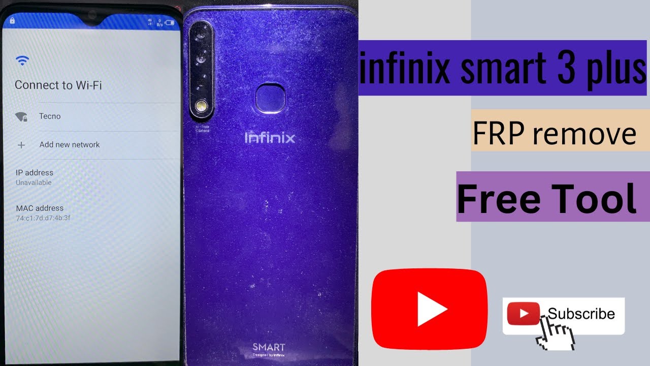 infinix smart 3 plus FRP remove, UnlockTool - YouTube