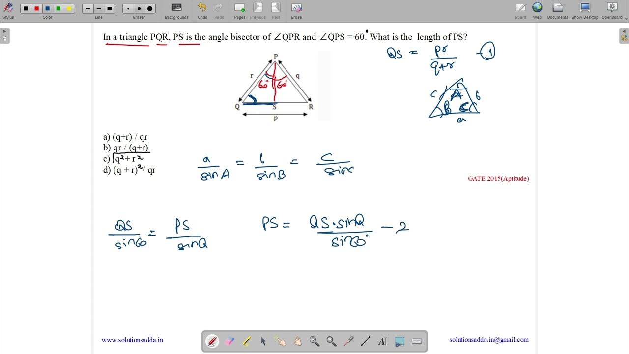 Gate 2015 Set 2 Aptitude Em Geometry Solutions Adda Gate Test Series Explained By