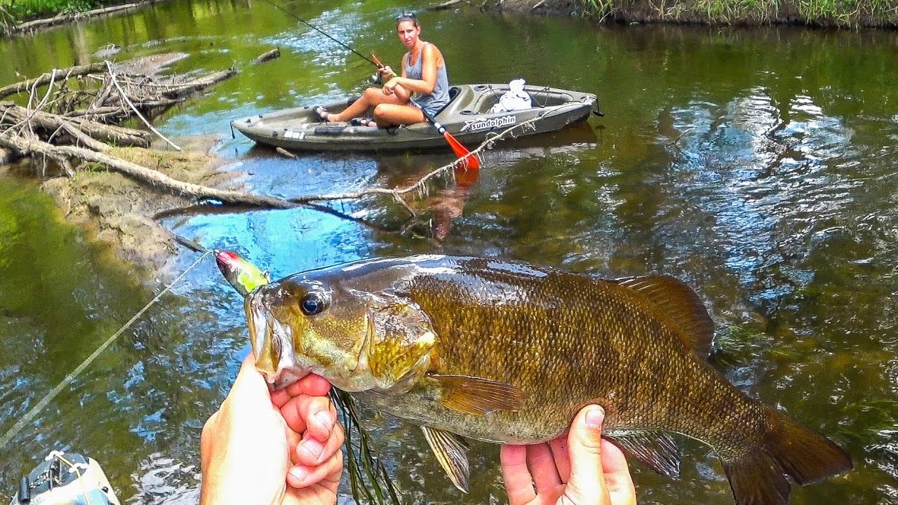 Smallmouth Bass - 43 Fish Morning - Michigan Kayak Fishing: PART 1 ...