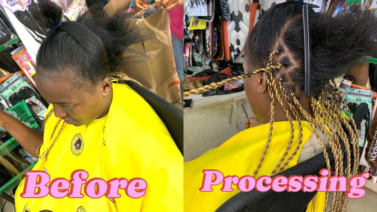 Cornrows with singles at the back beautiful braiding tutorial #braids# ...