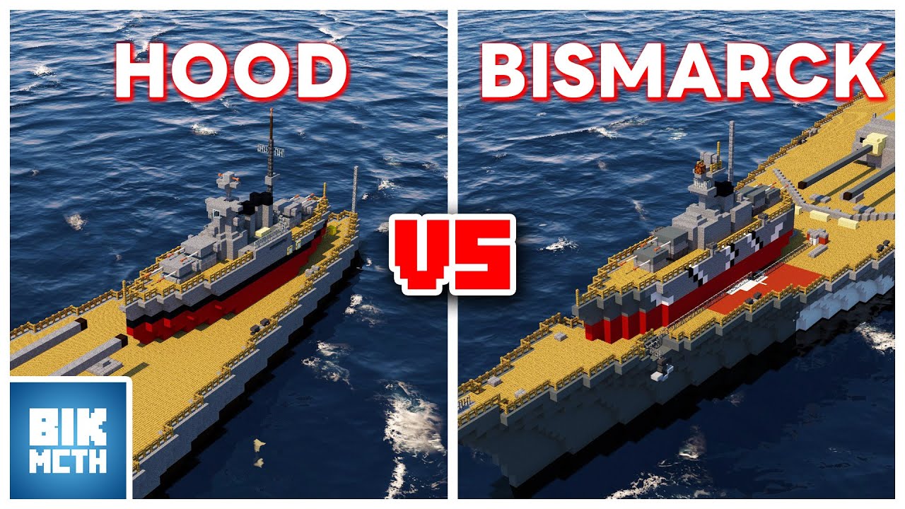 Mini Hood VS Mini Bismarck - YouTube