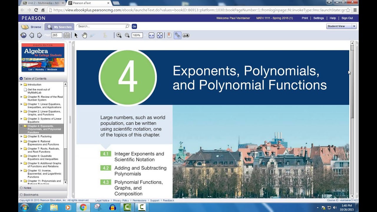 Mymathlab Etext Overview 1 - YouTube