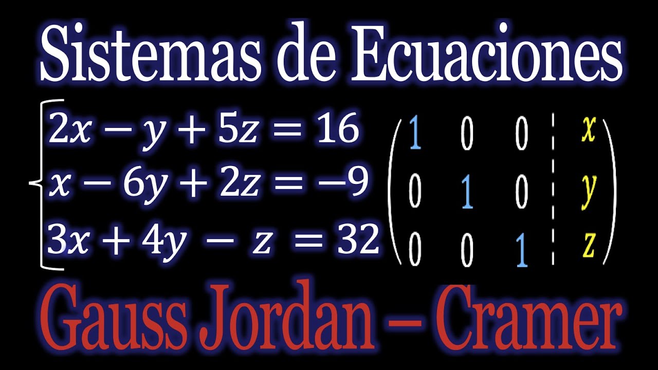 SISTEMAS DE ECUACIONES DE 3×3 EJERCICIOS RESUELTOS - GAUSS JORDAN ...
