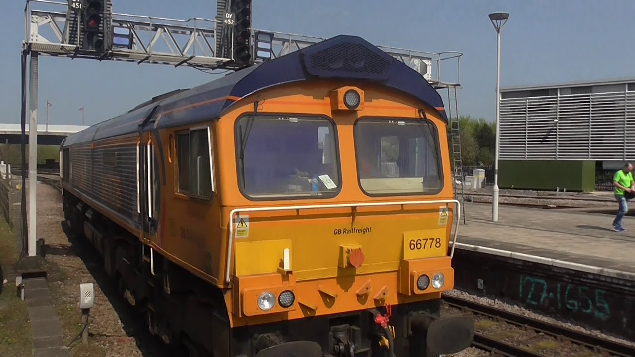 GBRF Class 66 no: 66778 @ Derby {0Z99} 21/04/2018. - YouTube