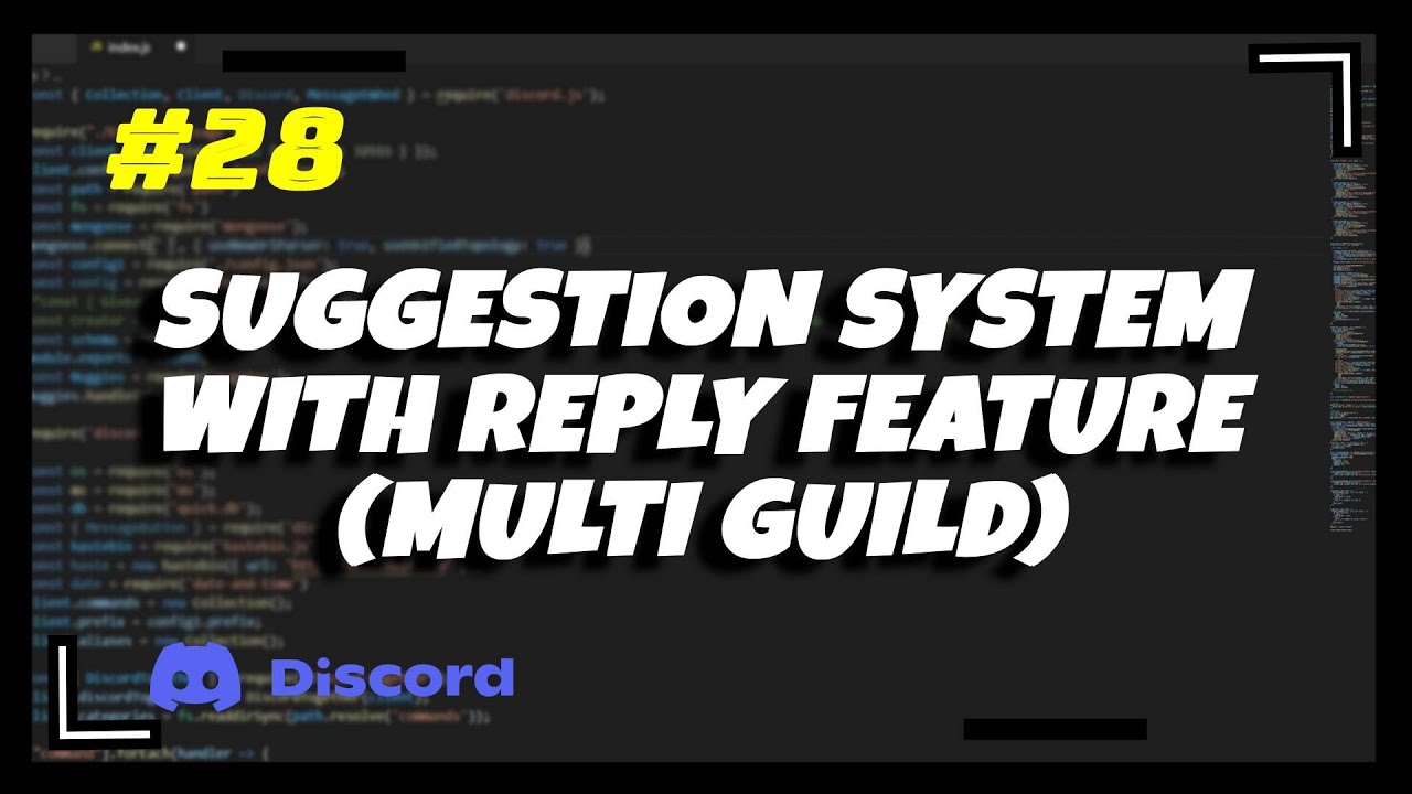 #28 Suggestion System with Reply Feature using Mongo DB (Multi Guild ...