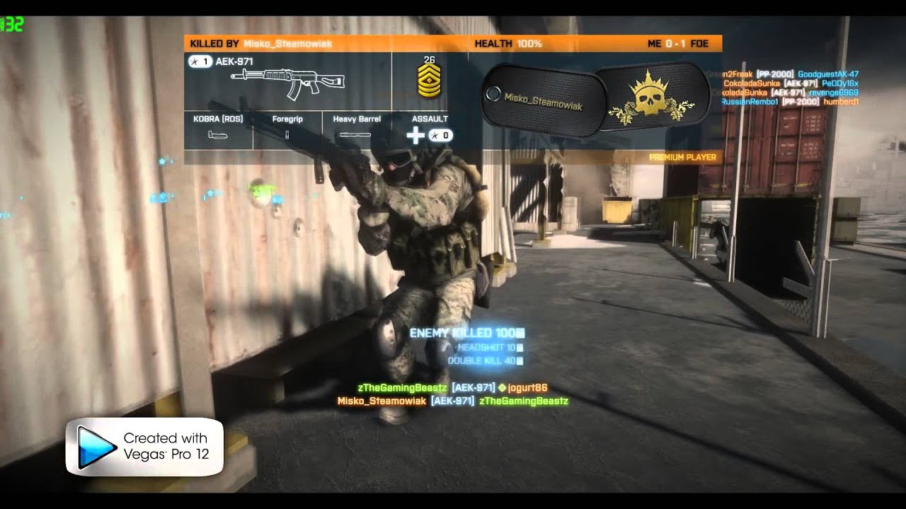 battlefield 3 AEK 971 first game - YouTube