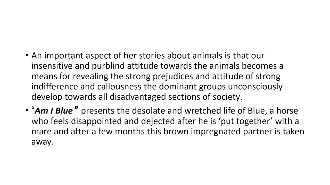 Am I Blue ? by Alice Walker - YouTube