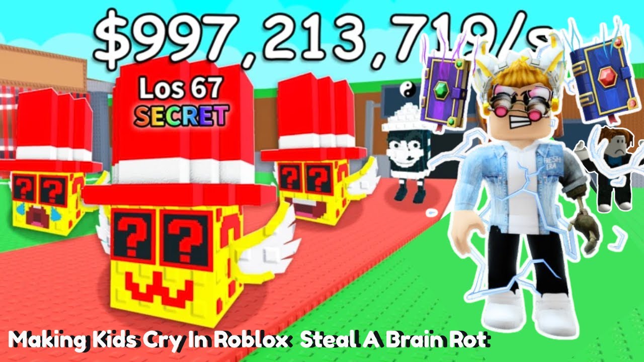 Making Kids Cry In Roblox Steal A Brain Rot - YouTube