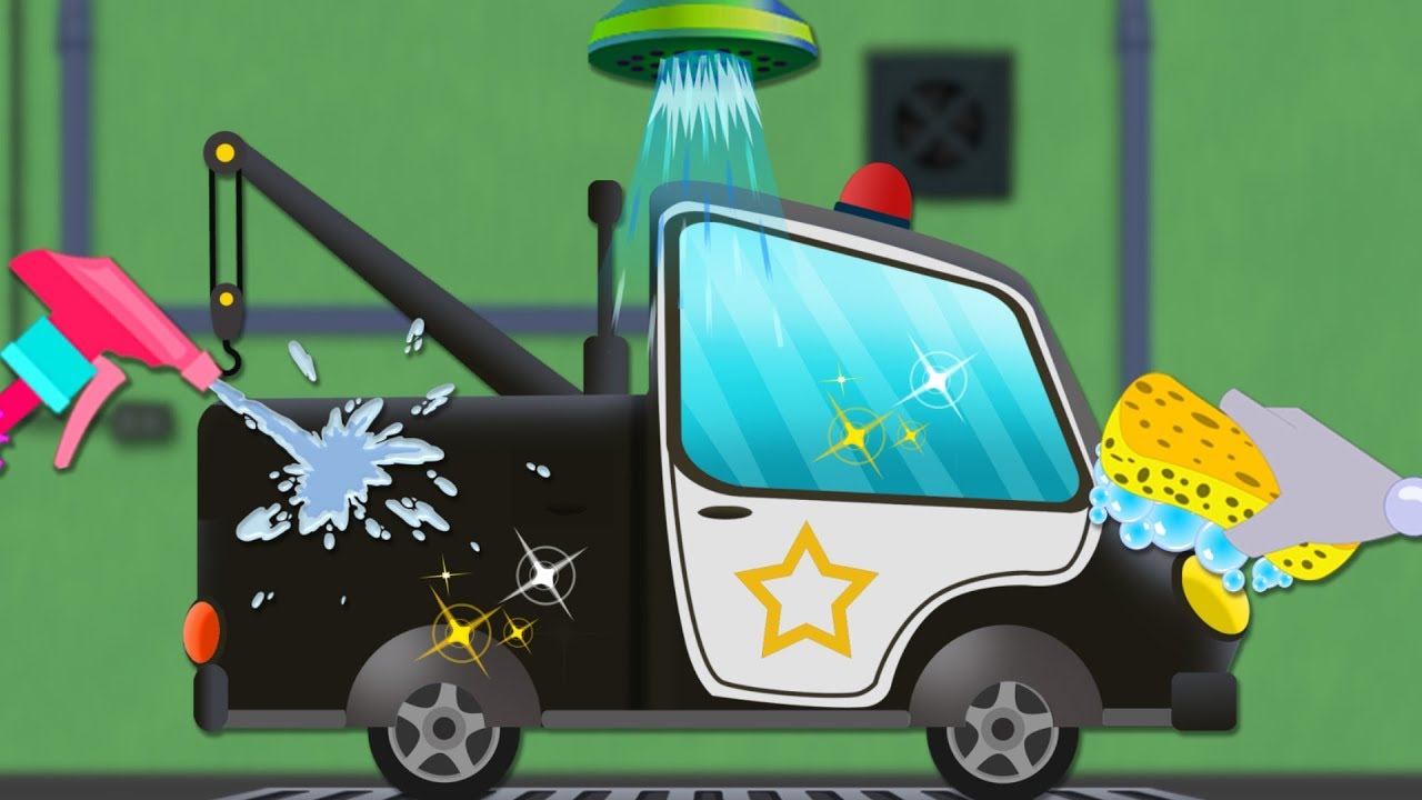 Car Wash Police | Car Videos For Babies | Cartoons For Toddlers by Kids ...