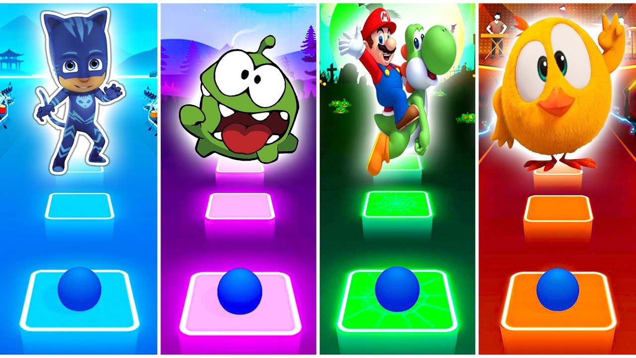 PJ Masks 🆚 Om Nom 🆚 Super Mario 🆚 Where Chicky? . Tiles Hop EDM Rush ...