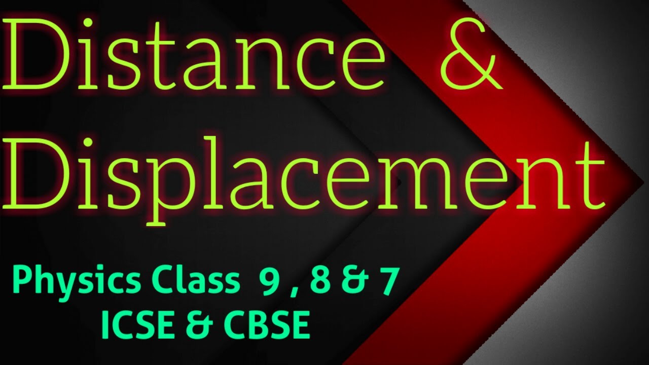 Distance and Displacement -1 . Physics Class 9 , 8 , 7 - YouTube