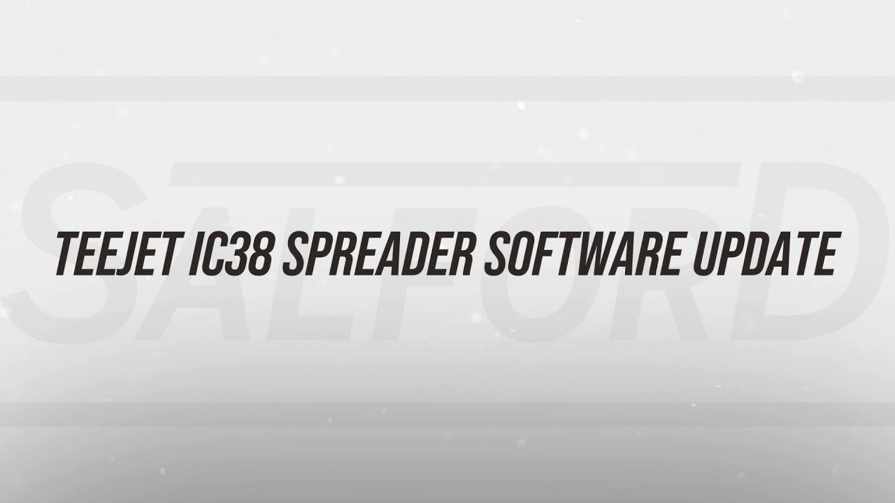 HOW TO: TeeJet IC38 Software Update - YouTube