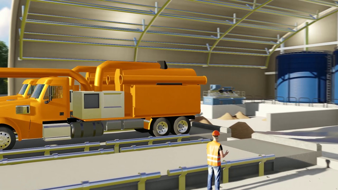 HEX - Hydrovac decant station - YouTube