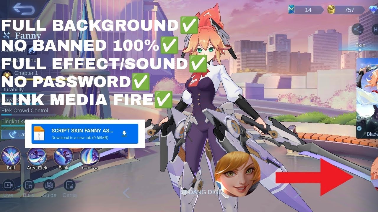 SCRIPT SKIN FANNY ASPIRANT TERBARU NO PASSWORD LINK MEDIAFIRE - YouTube