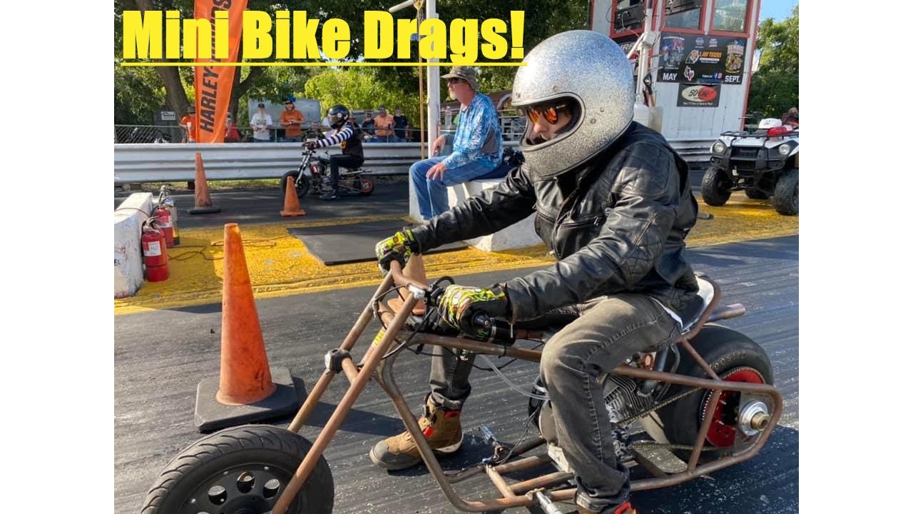 Mini Bike 1/8th Mile Run at Temple Drags - YouTube