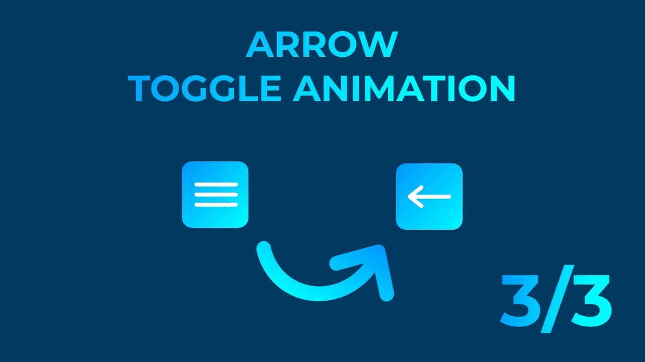 ⬅🔵Menu Toggle Button Arrow Style Css Animation 3/3 | TUMEJORWEB💜 - YouTube