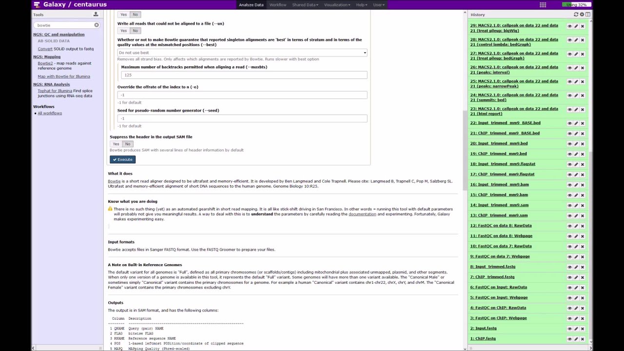 ChIP-seq Analysis Using Galaxy (2015) - Part 3: Mapping extra material ...