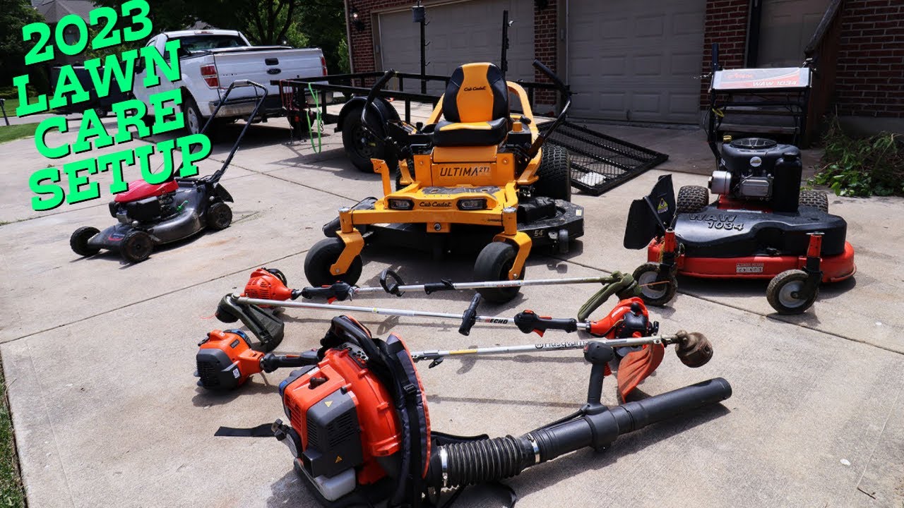 2023 LAWN CARE SETUP! (first year) - YouTube