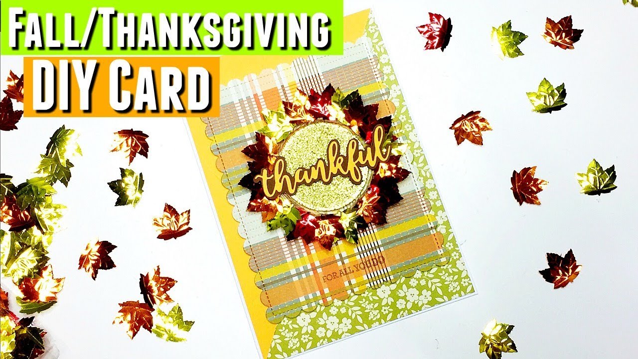 Easy DIY Thanksgiving Cards Idea, DIY Foil Thanksgiving Card Tutorial ...