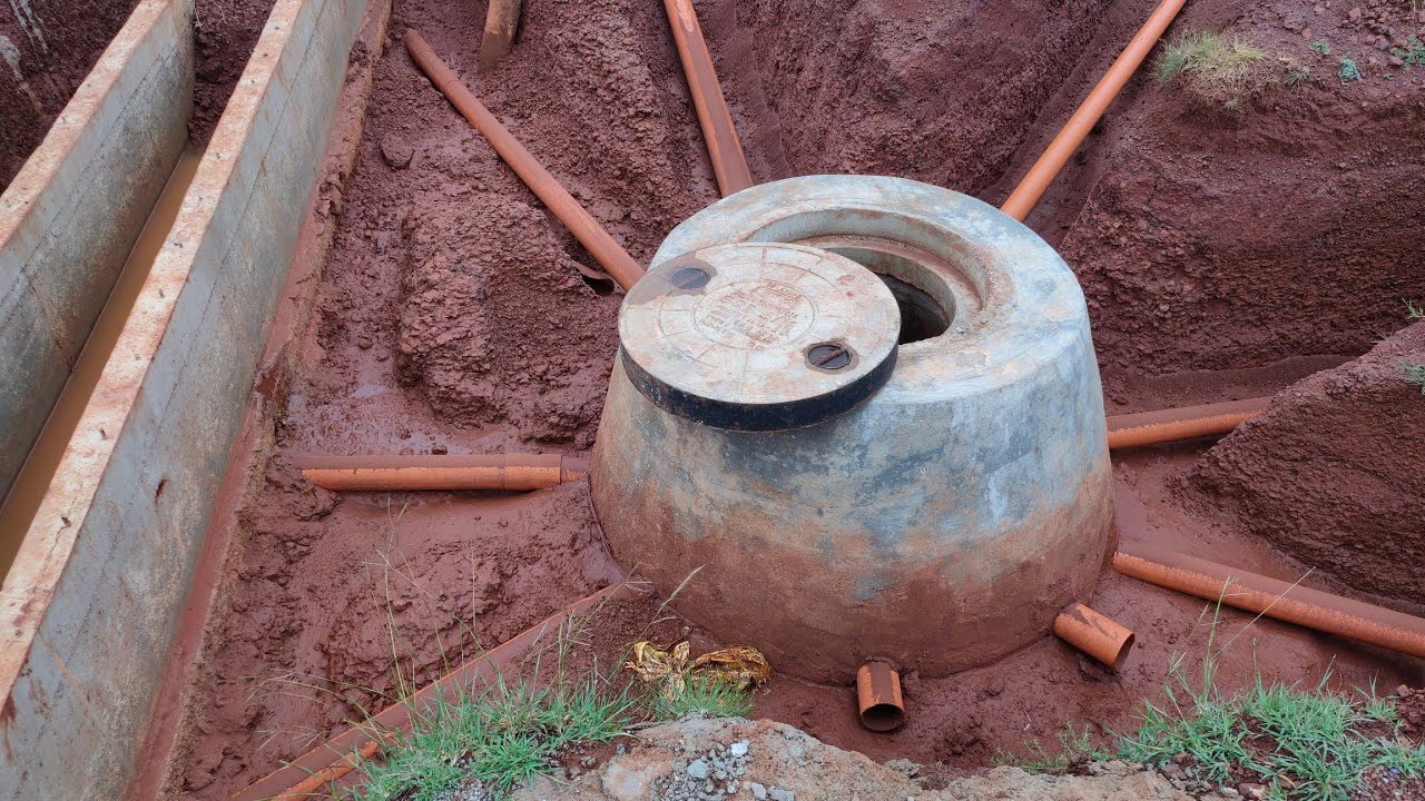 Underground drainage system - YouTube