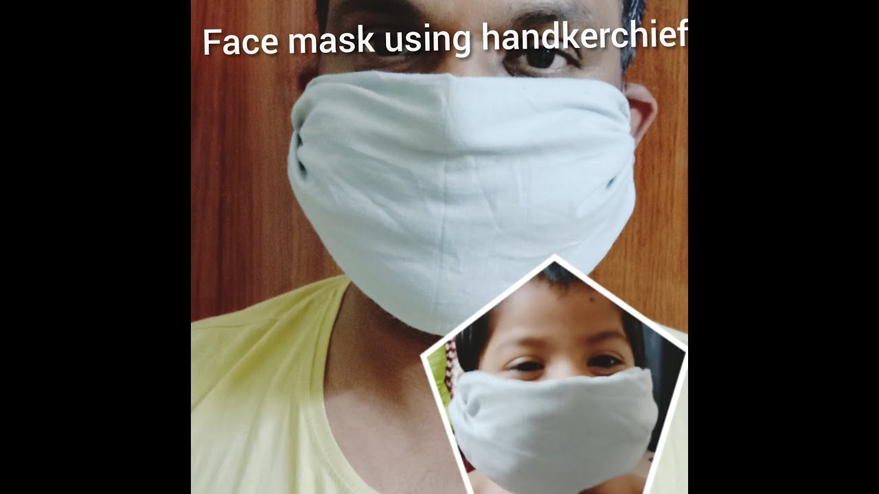 DIY Face mask using handkerchief... - YouTube