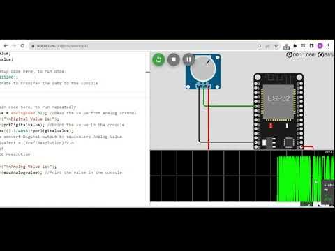 2. Potentiometer Interface with ESP32 + Wokwi Simulator + Tutorial ...