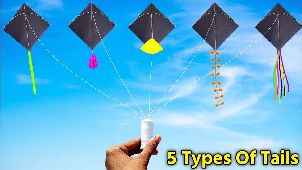 how to make different types of Tails for kite , 5 best types of tails ...