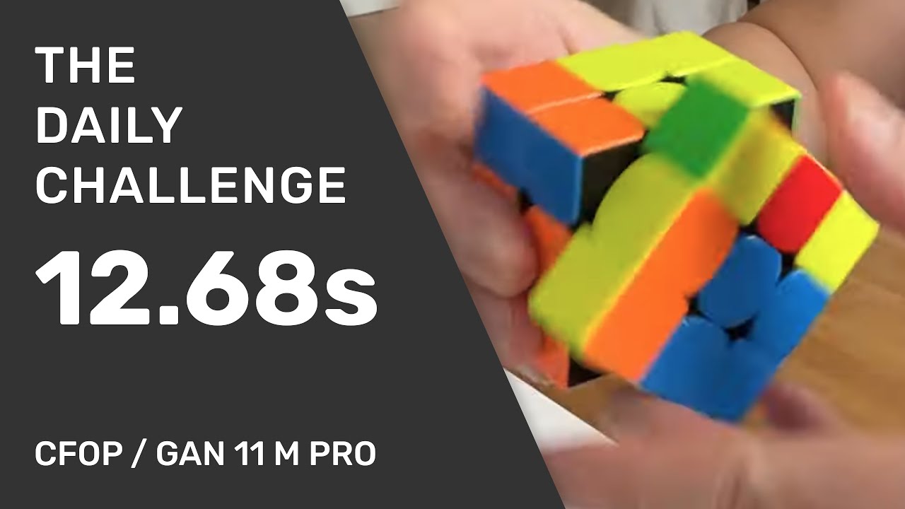 Solve Rubik's cube - Sub 15 - 12.68s - F2L CFOP method - With subtitles - YouTube